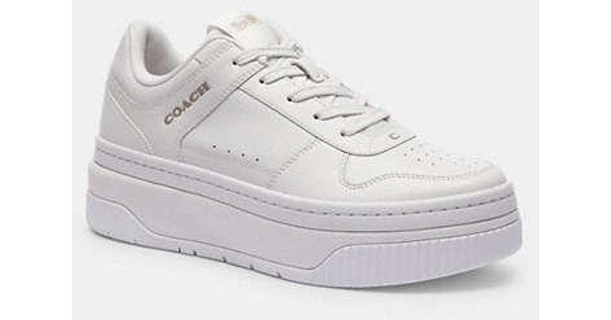 COACH Platform Sneaker in White | Lyst
