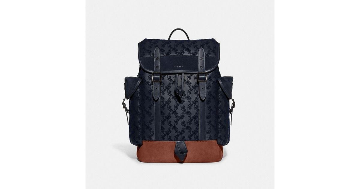 COACH Hitch Backpack With Horse And Carriage in Blue for Men | Lyst