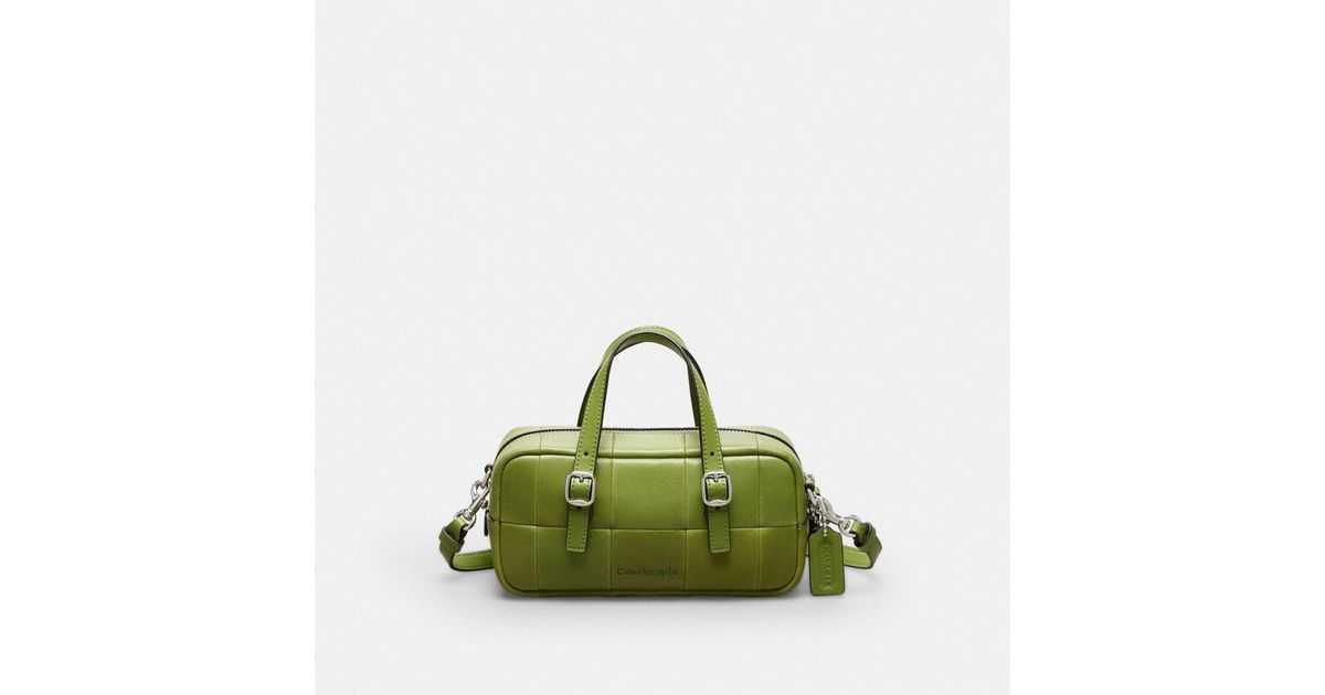 COACH Ego Mini Satchel Bag In Checkerboard Upcrafted Leather With ...