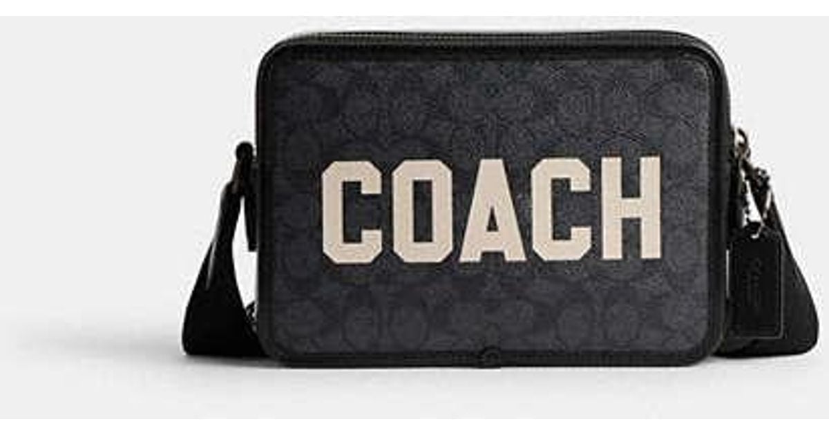 COACH Charter Crossbody 24 In Signature With Graphic in Black for Men ...