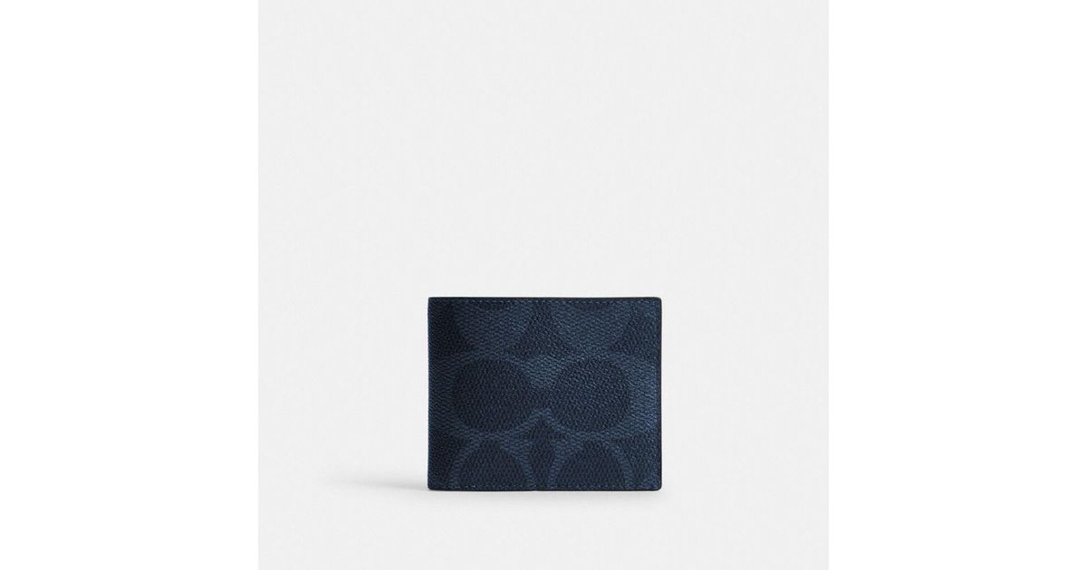 COACH 3-in-1 Wallet In Maxi Signature Canvas in Blue for Men | Lyst