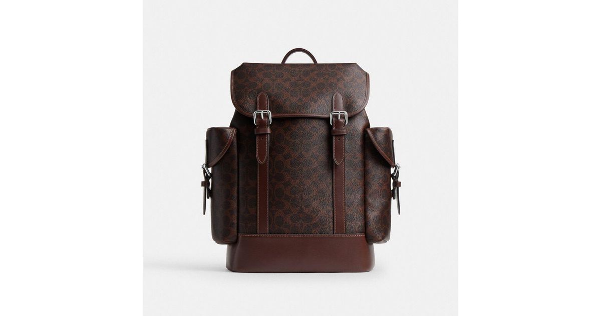 COACH Hitch Backpack in Black for Men | Lyst