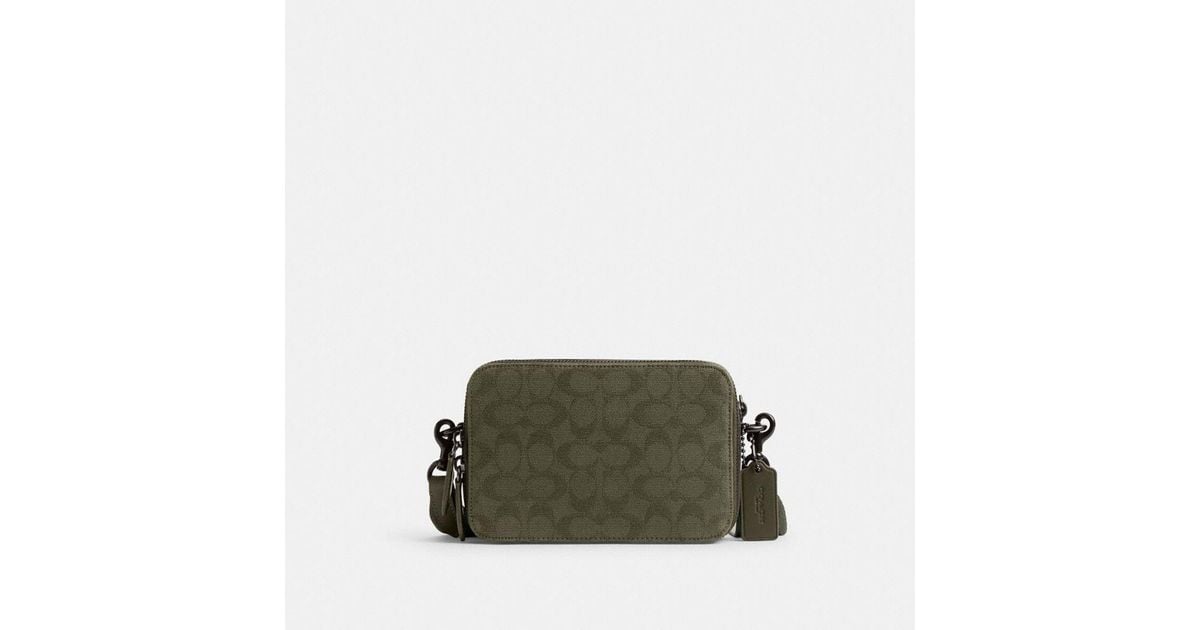 COACH Charter Crossbody Bag 24 In Signature Canvas Jacquard in Green ...