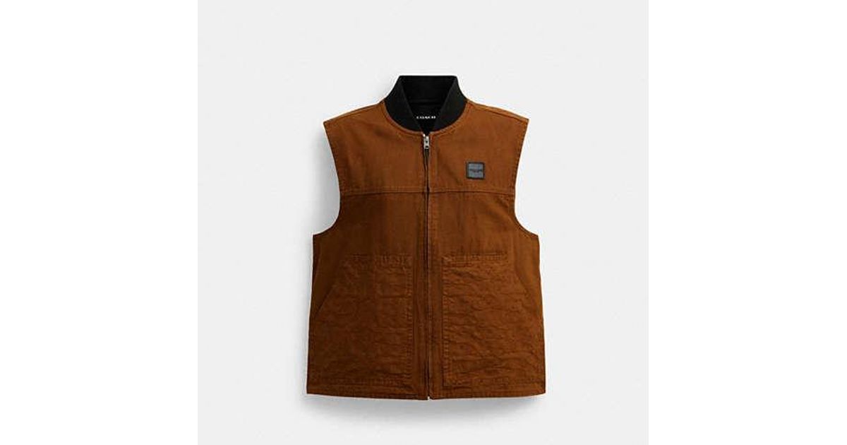 COACH Work Vest in Black for Men | Lyst