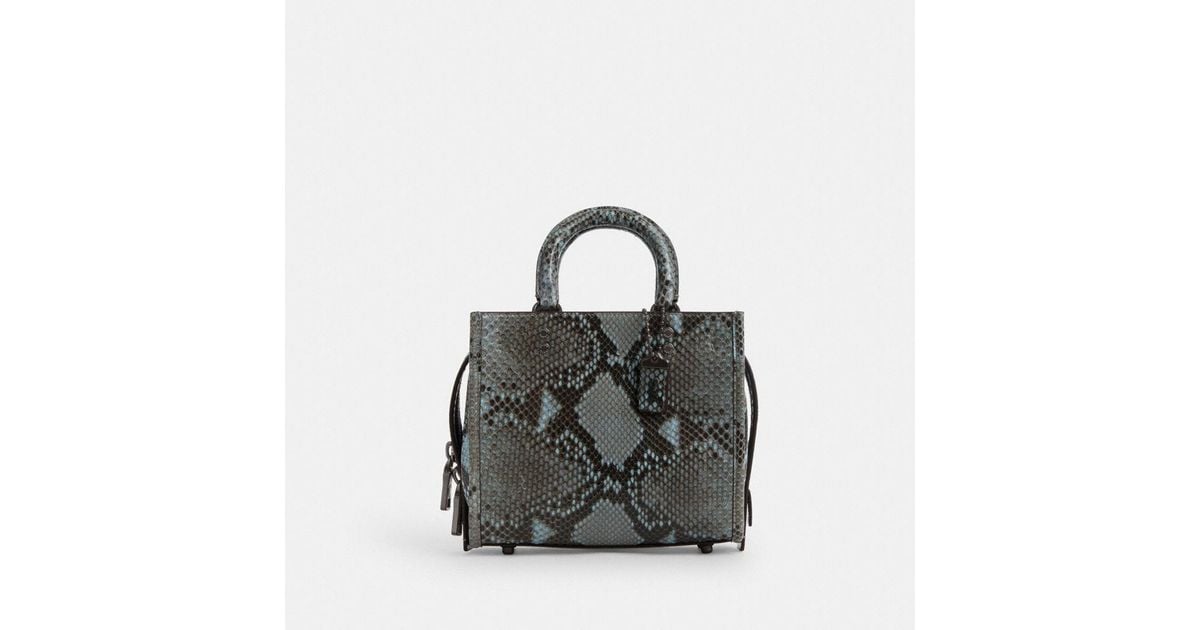COACH Rogue 20 In Snakeskin in Black | Lyst