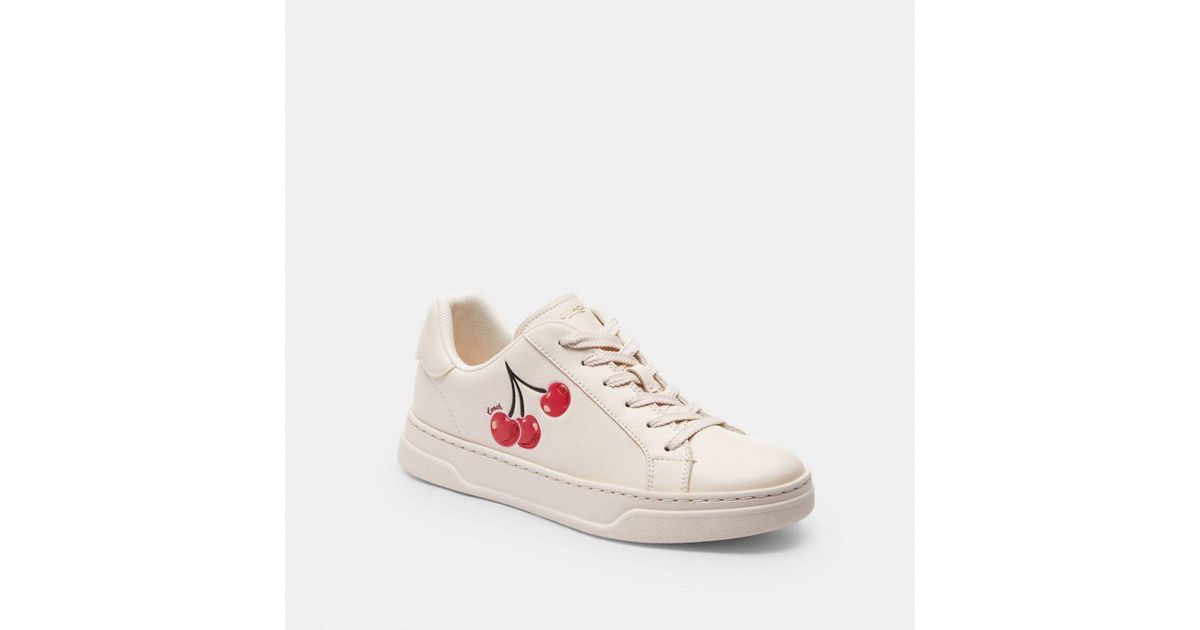 COACH High Line Sneaker With Cherry Print in Pink | Lyst