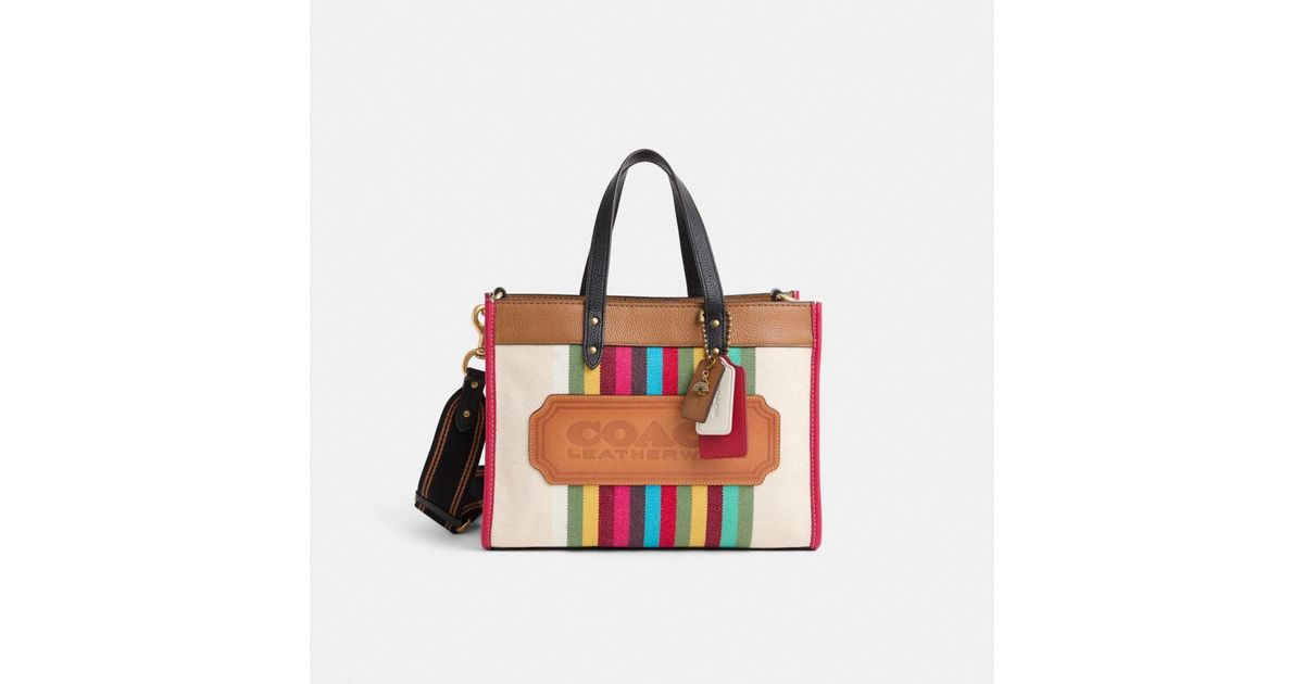 COACH Upcrafted Field Tote 30 In Colorblock With Badge | Lyst