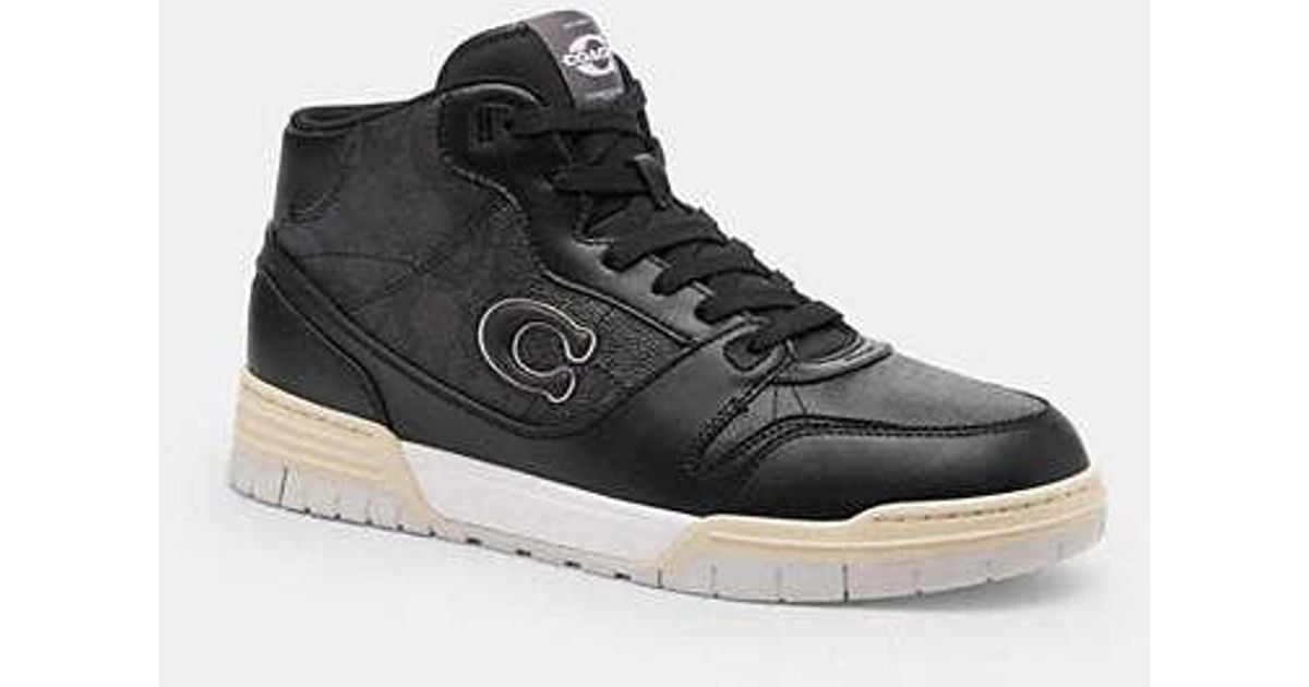 COACH Mid-top Soho Sneaker Charcoal/black for Men | Lyst
