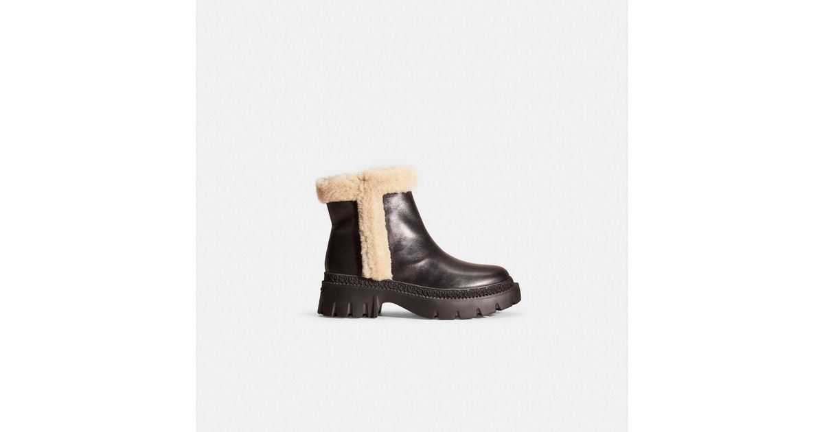 COACH Restored Jane Bootie in Brown | Lyst