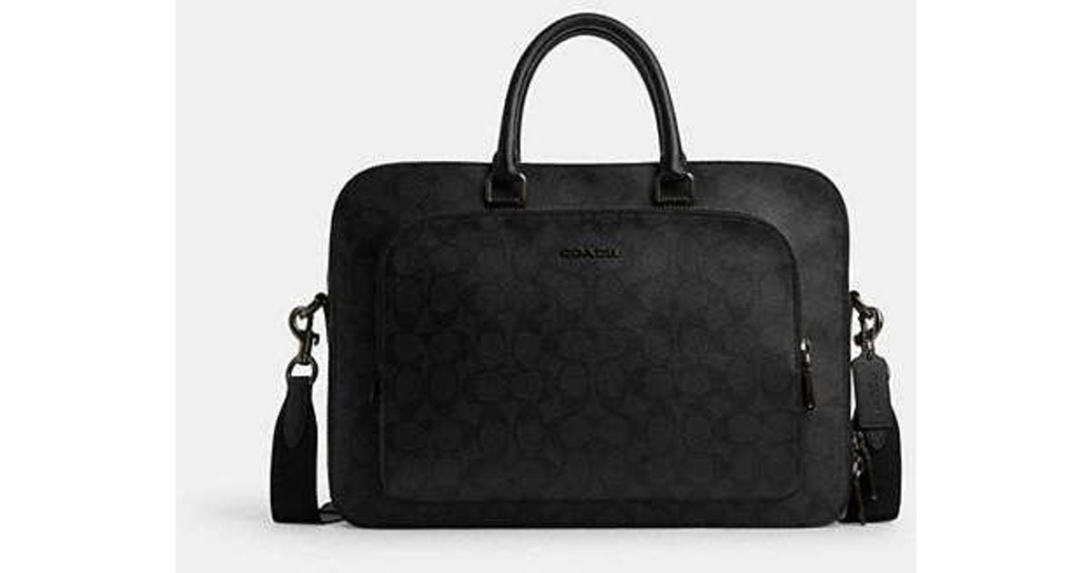 COACH Ethan Brief in Black for Men | Lyst UK