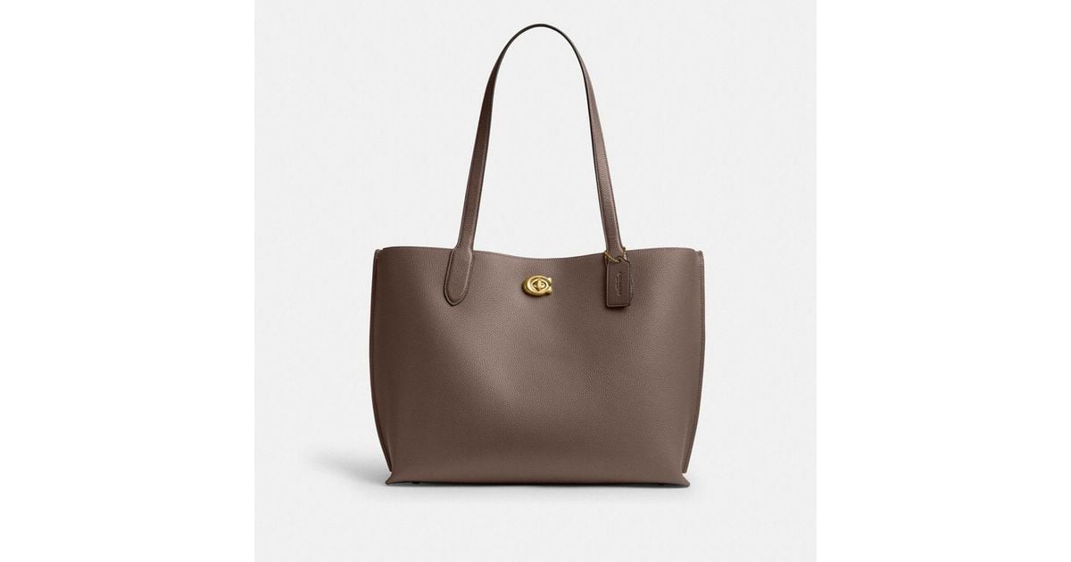 COACH Willow Work Tote 38 in Brown | Lyst