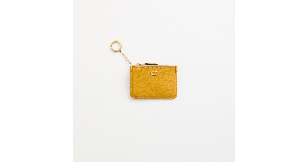 COACH Restored Mini Skinny Id Case in Yellow | Lyst