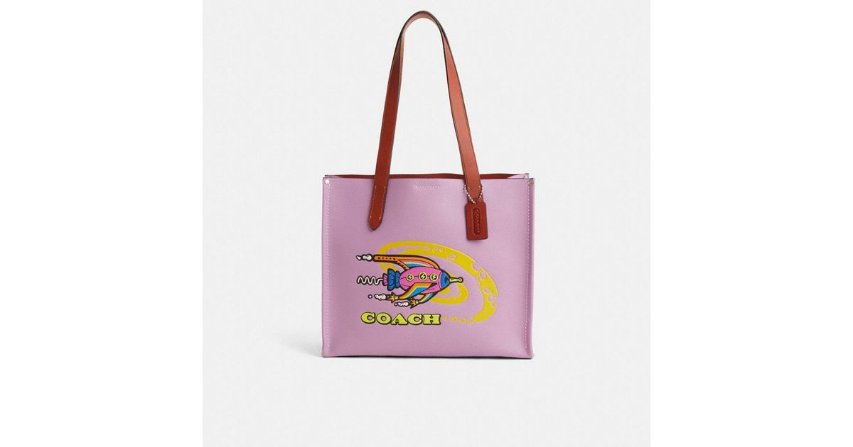 COACH Restored Cosmic Relay Tote Bag 34 With Rocket in Pink for Men | Lyst