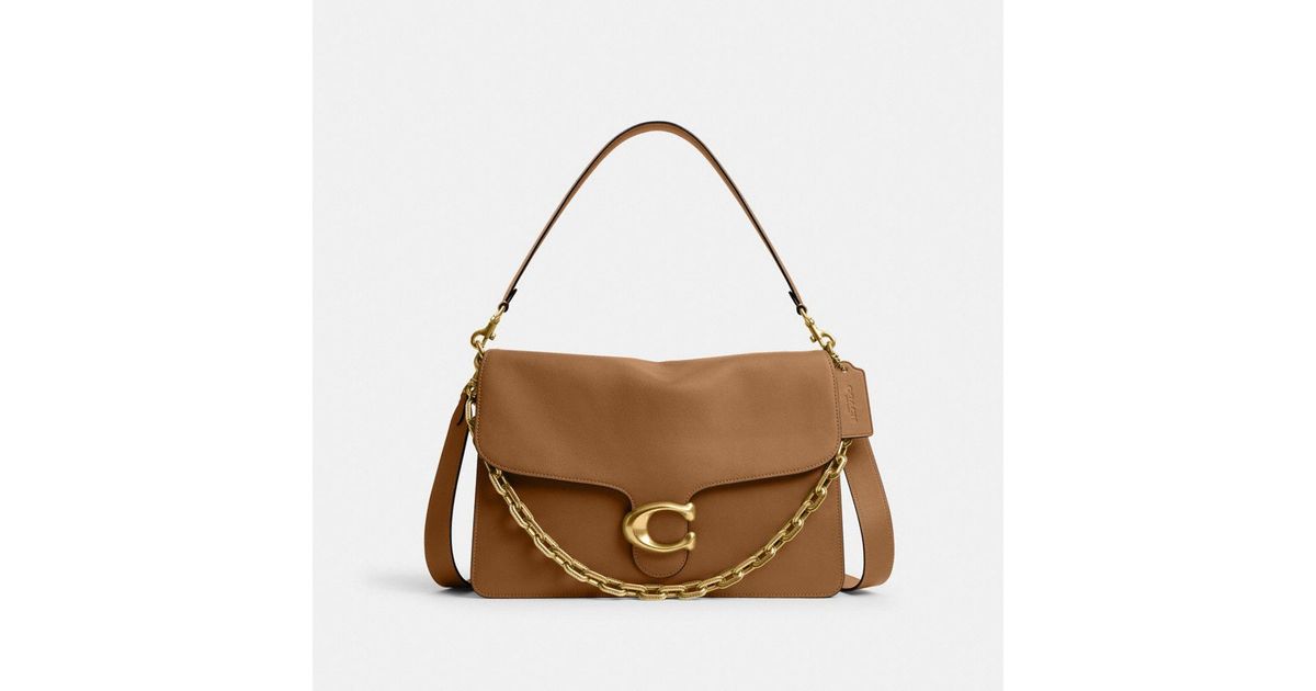 COACH Chain Tabby Shoulder Bag 35 in Brown | Lyst