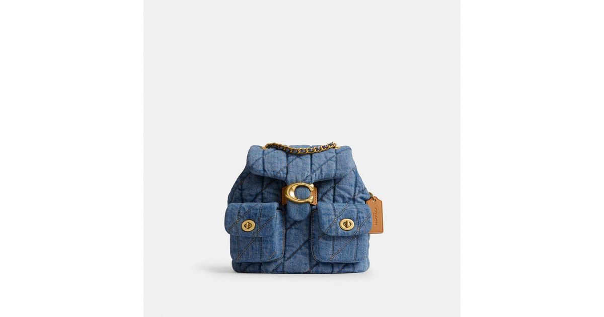 COACH Tabby Backpack With Quilting in Blue | Lyst