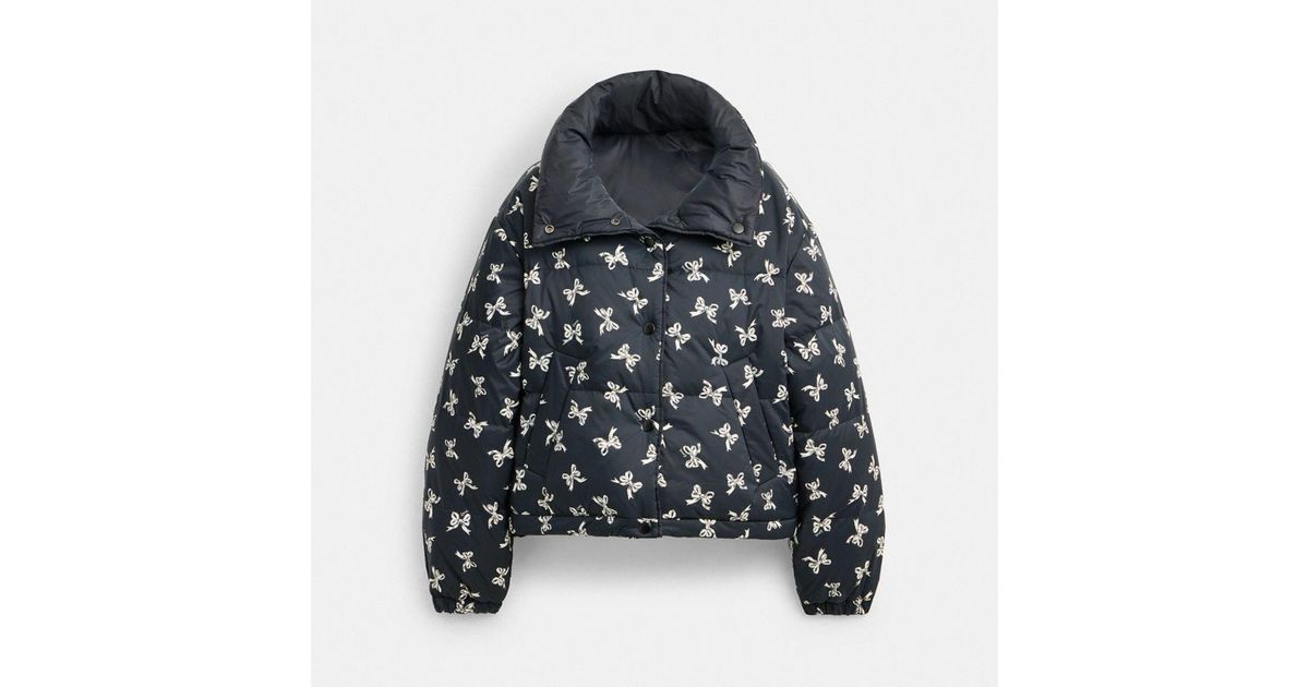 COACH Reversible Cropped Puffer In Recycled Polyamide in Black | Lyst