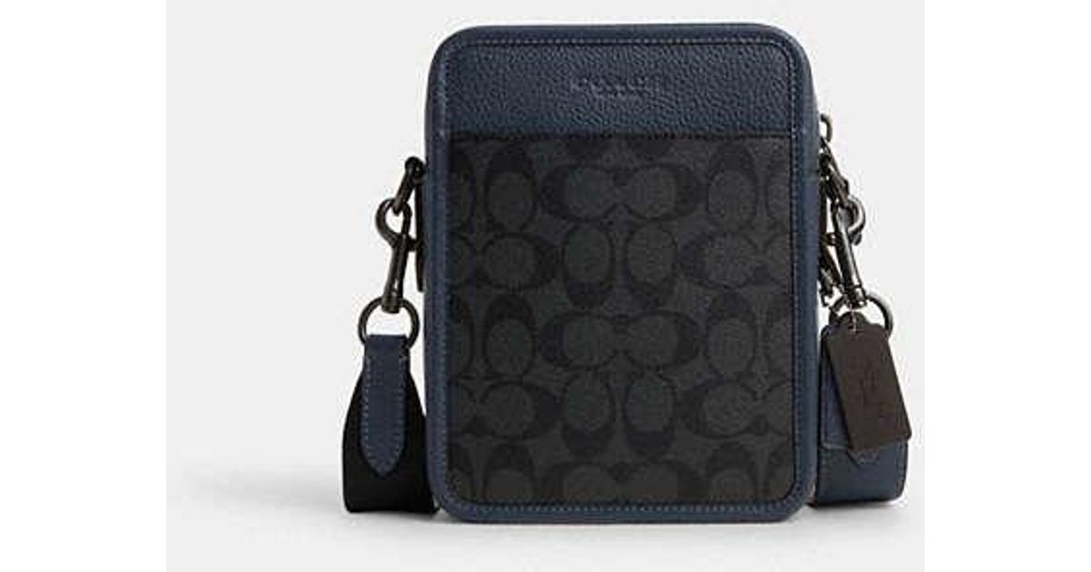 COACH Sullivan Crossbody Bag Signature Canvas in Black for Men | Lyst