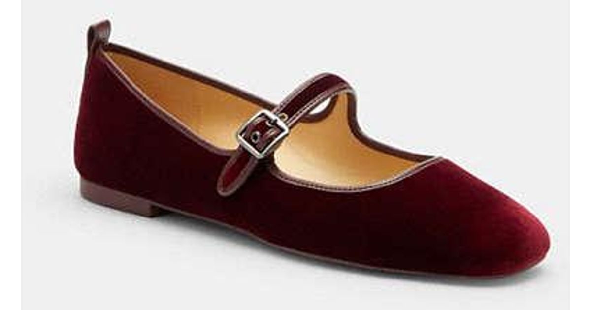 COACH C Rivet Mary Jane in Red | Lyst