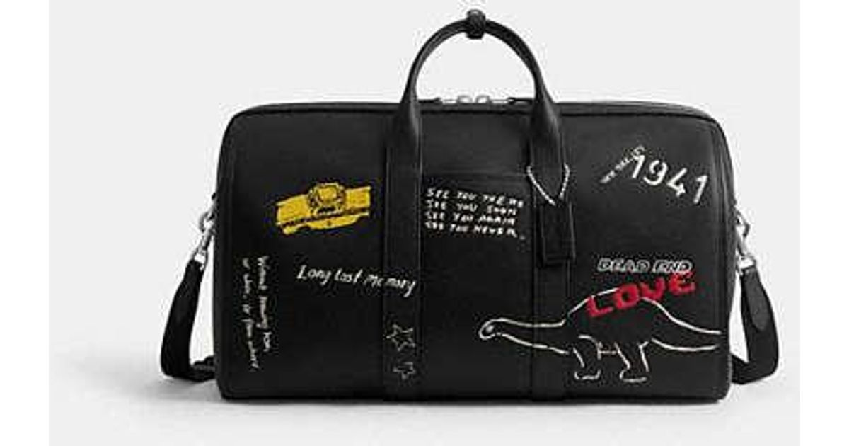 COACH Gotham Duffle Bag 45 With Sketch Print in Black for Men | Lyst UK
