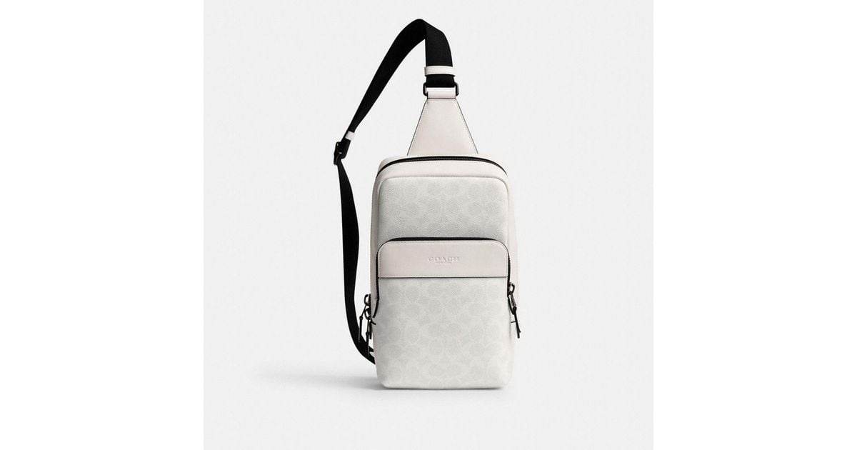 COACH Gotham Pack In Signature Canvas in White for Men | Lyst