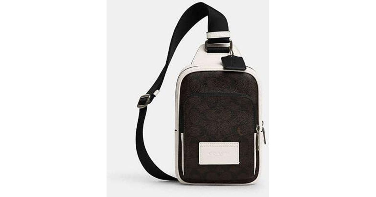 COACH Racer Sling Pack Signature Canvas in Black for Men | Lyst UK