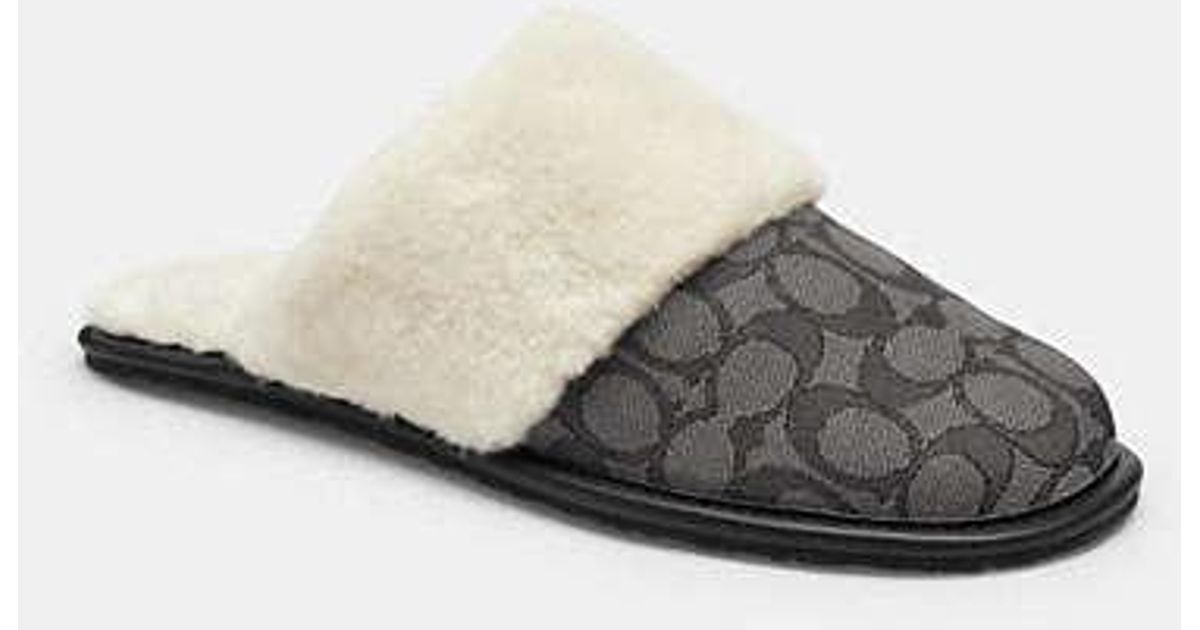 COACH Zena Slipper in Black | Lyst