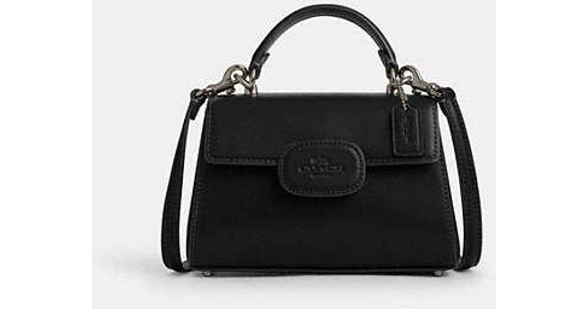 COACH Eliza Mini Top Handle Bag in Black | Lyst UK