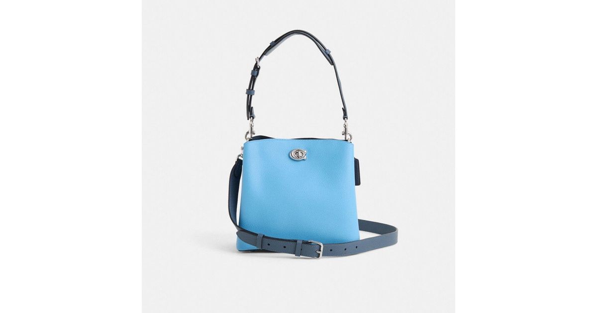 COACH Restored Willow Bucket Bag In Colorblock in Blue | Lyst
