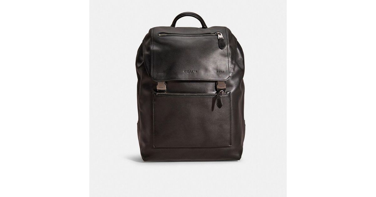 COACH Restored Manhattan Backpack in Black for Men | Lyst