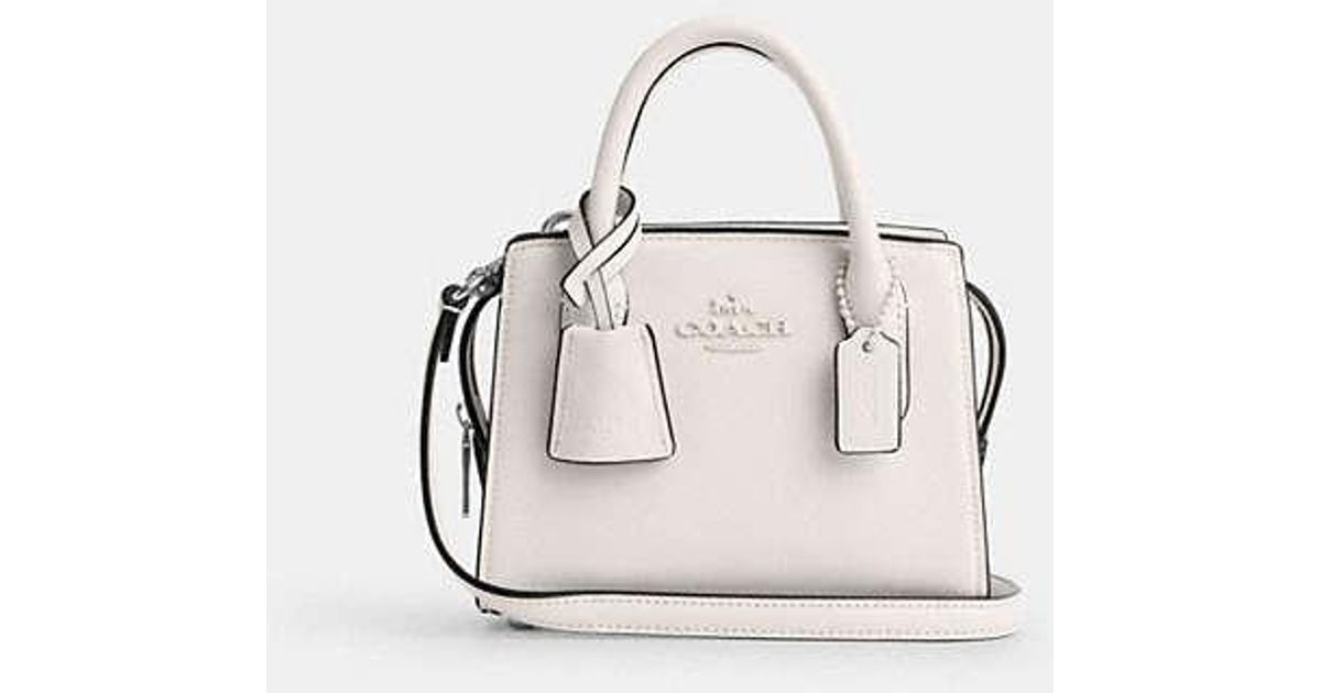 COACH Andrea Mini Carryall Bag in White | Lyst UK