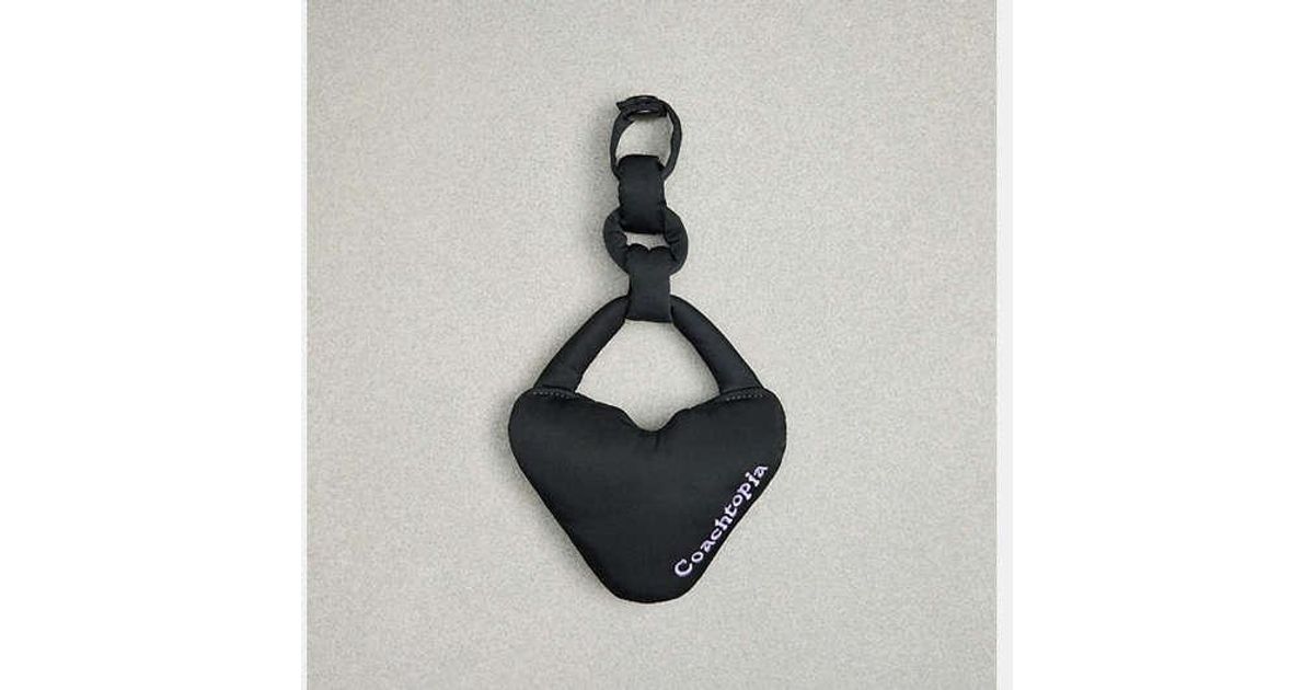 COACH Coachtopia Loop Puffy Heart Bag Charm in Black | Lyst UK