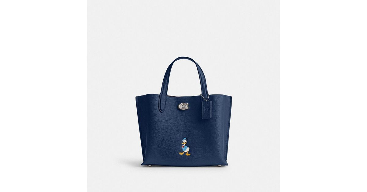 COACH Disney X Willow Tote Bag 24 With Donald Duck in Blue | Lyst