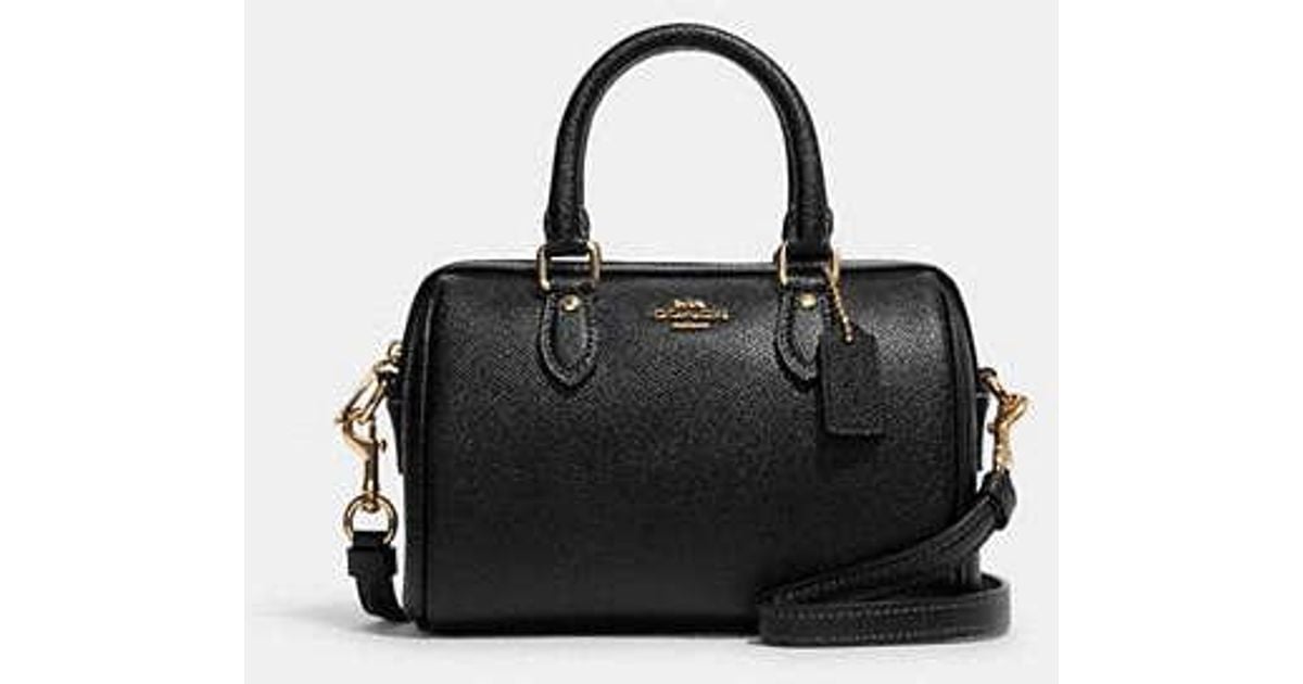 COACH Mini Rowan Crossbody in Black | Lyst