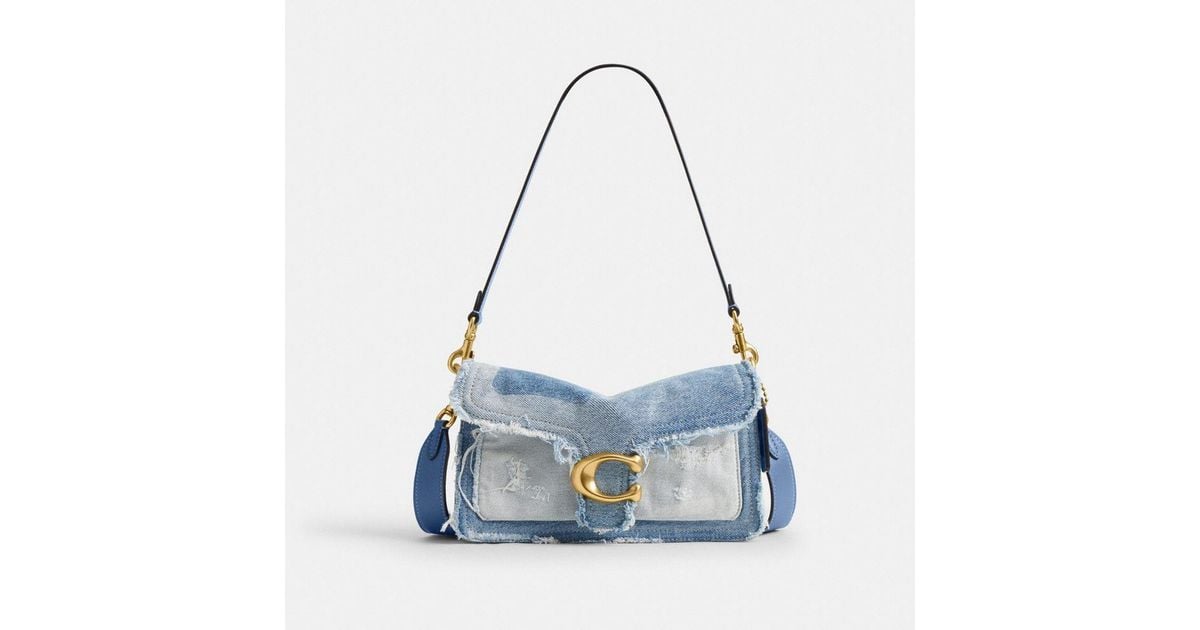 COACH Tabby Shoulder Bag 26 With Repurposed Denim Patchwork in Blue | Lyst