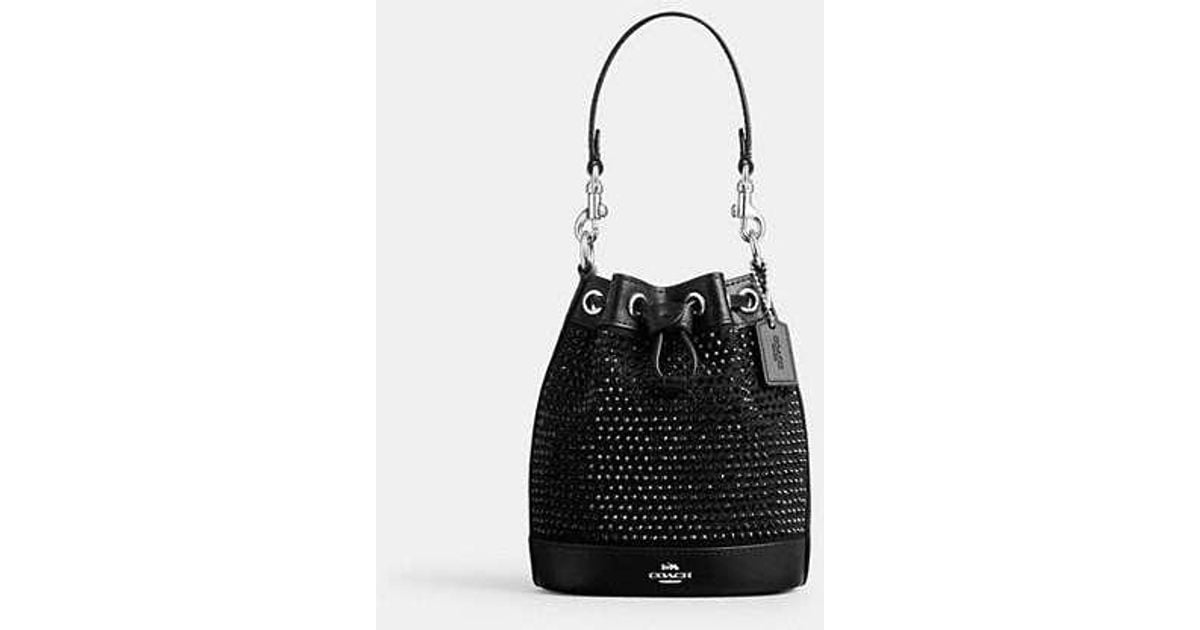 COACH Mini Bucket Bag in Black | Lyst