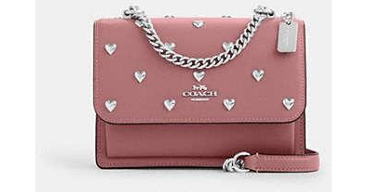 COACH Mini Klare Crossbody Bag With Heart Rivets in Red | Lyst UK