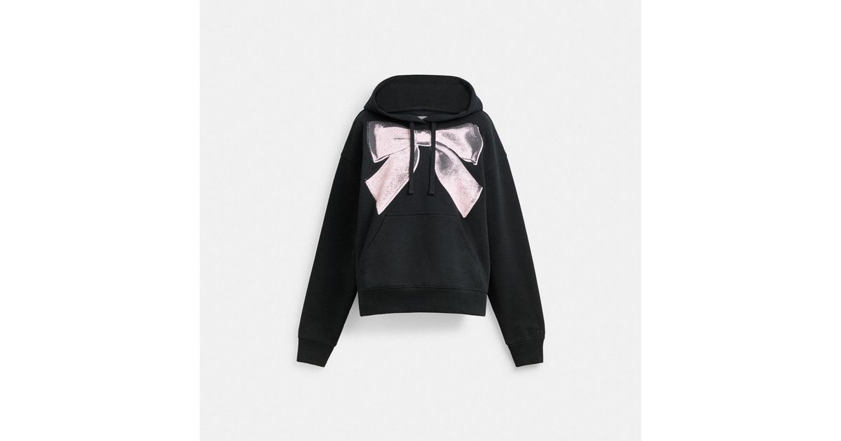 COACH Bow Hoodie in Black | Lyst