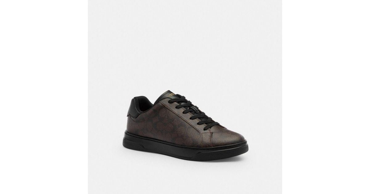 COACH High Line Sneaker In Signature Canvas in Black for Men | Lyst
