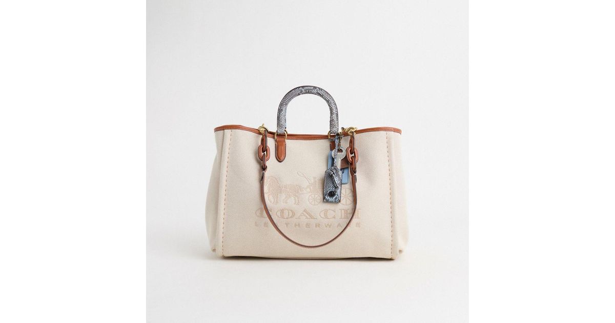 COACH Upcrafted Reese Tote in Natural | Lyst