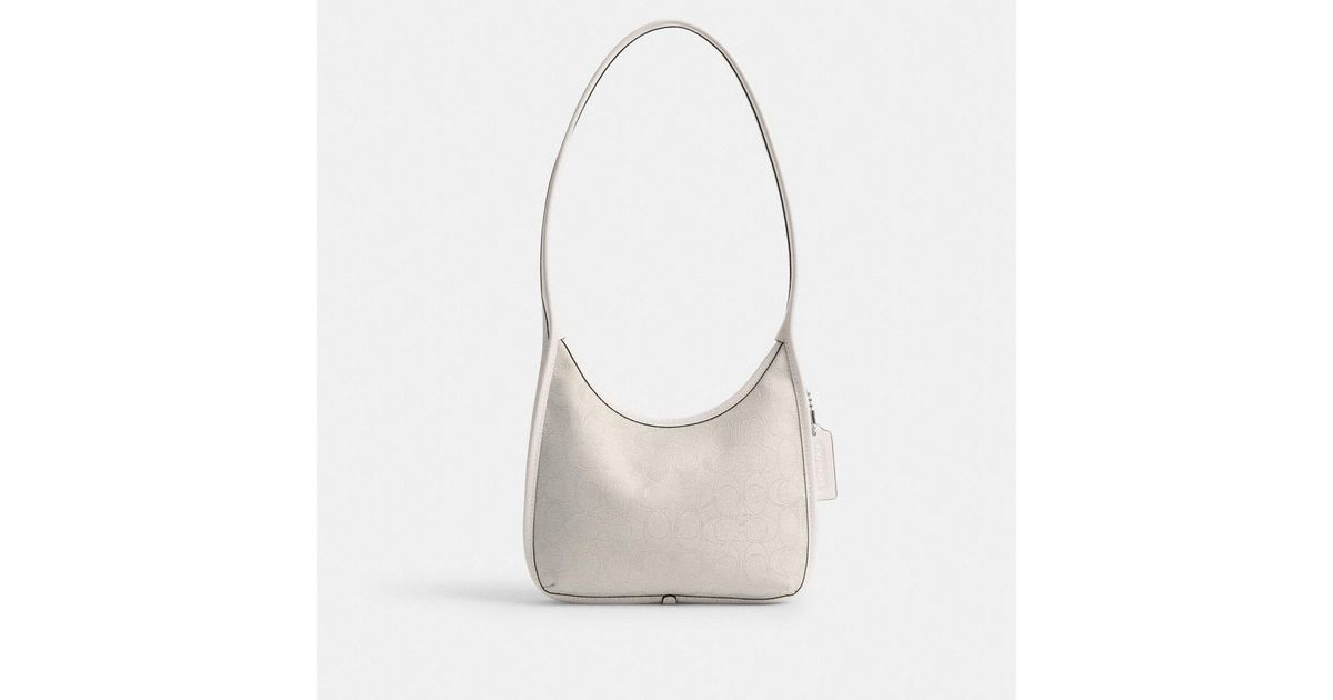 COACH Curve Zip Bag In Signature Jacquard in White | Lyst