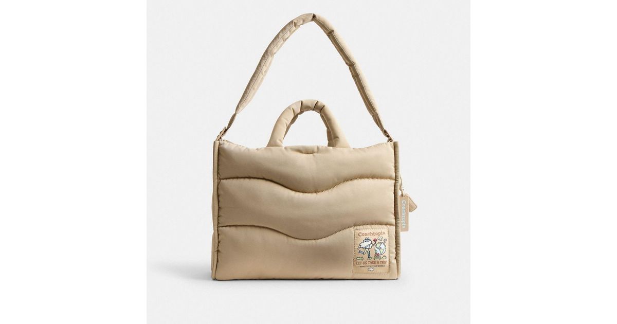 COACH Topia Loop Tote In Recycled Polyester With Wavy Quilting in ...