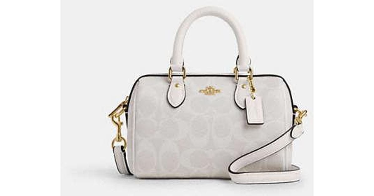 COACH Mini Rowan Crossbody Bag in Black | Lyst