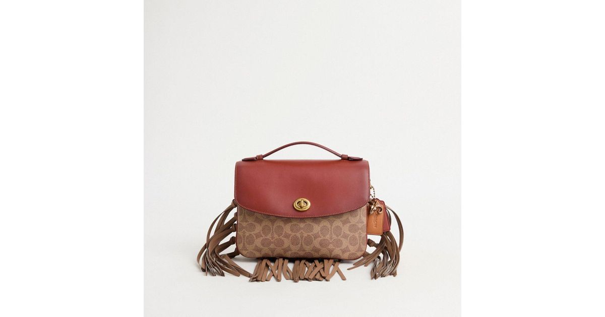 COACH Upcrafted Cassie Crossbody In Signature Canvas in Brown | Lyst
