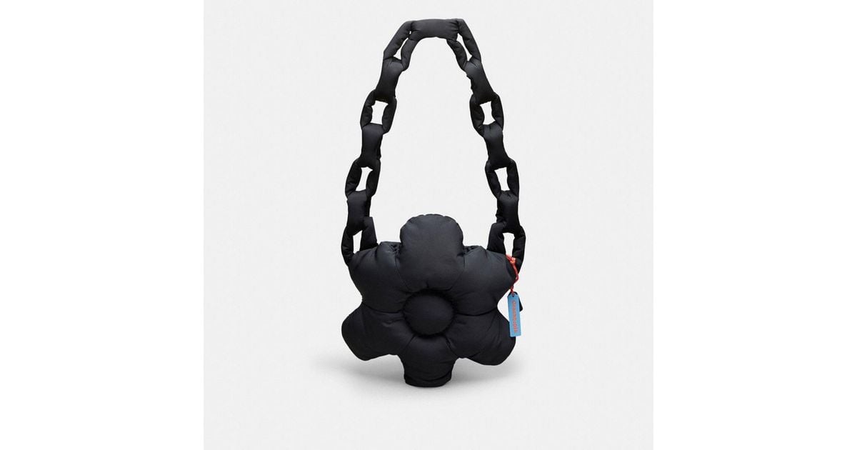 COACH Topia Loop Puffy Flower Bag in Black | Lyst