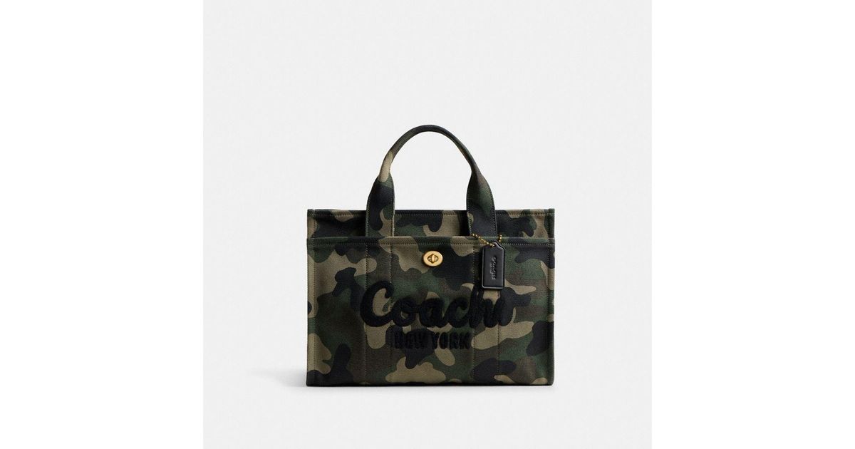 COACH Cargo Tote Bag With Camo Print in Black | Lyst