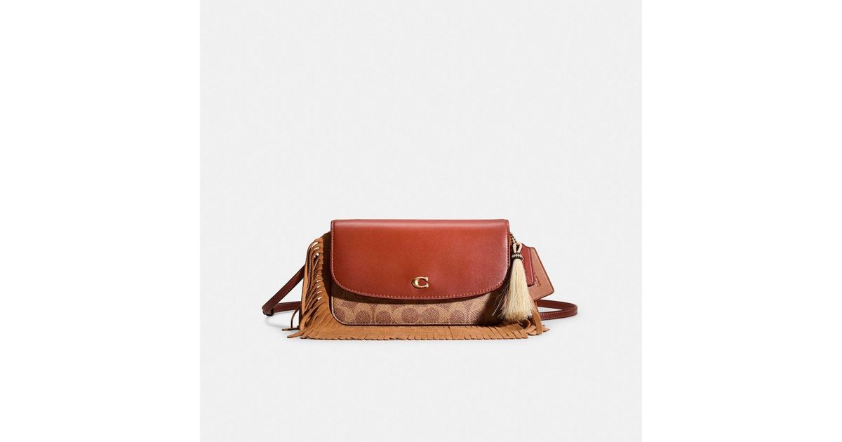 COACH Upcrafted Hayden Crossbody Bag In Signature Canvas in Brown | Lyst