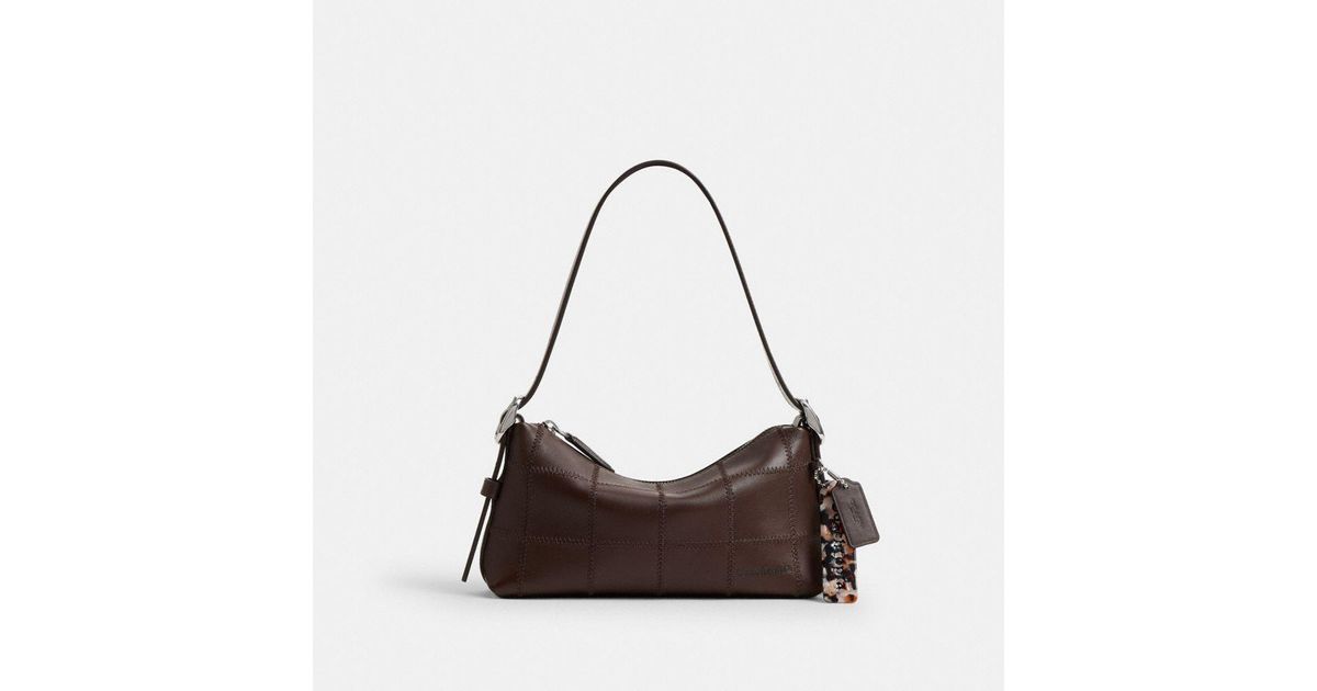 COACH Ego Small Slouchy Shoulder Bag In Checkerboard Upcrafted Leather ...