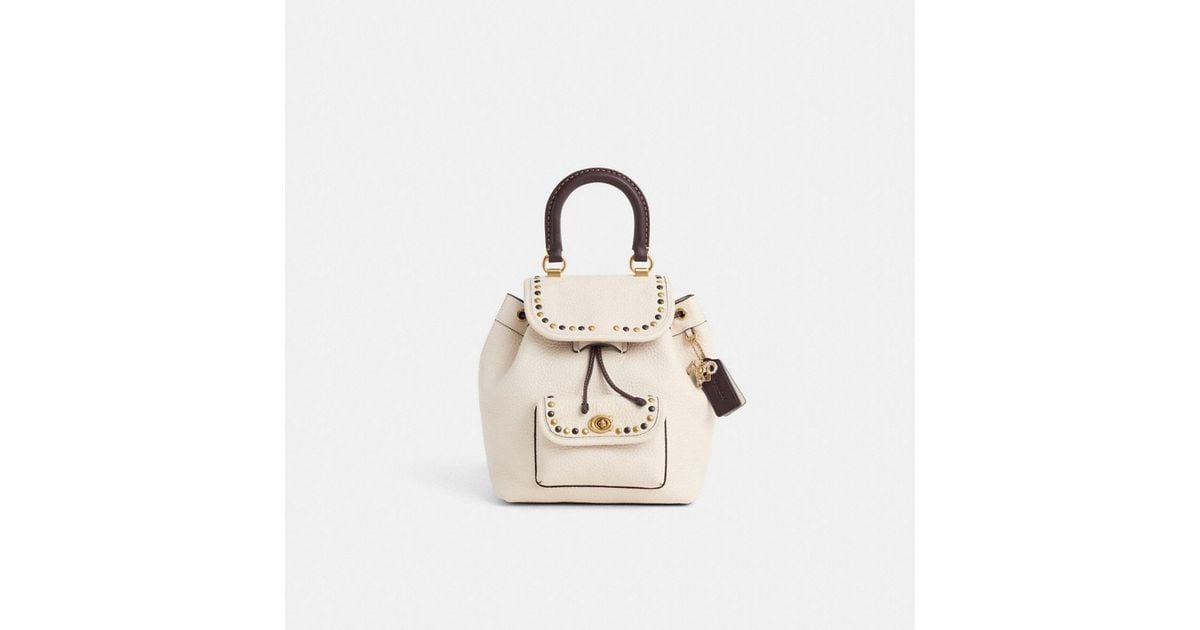 COACH Upcrafted Riya Backpack 21 In Colorblock in Natural | Lyst