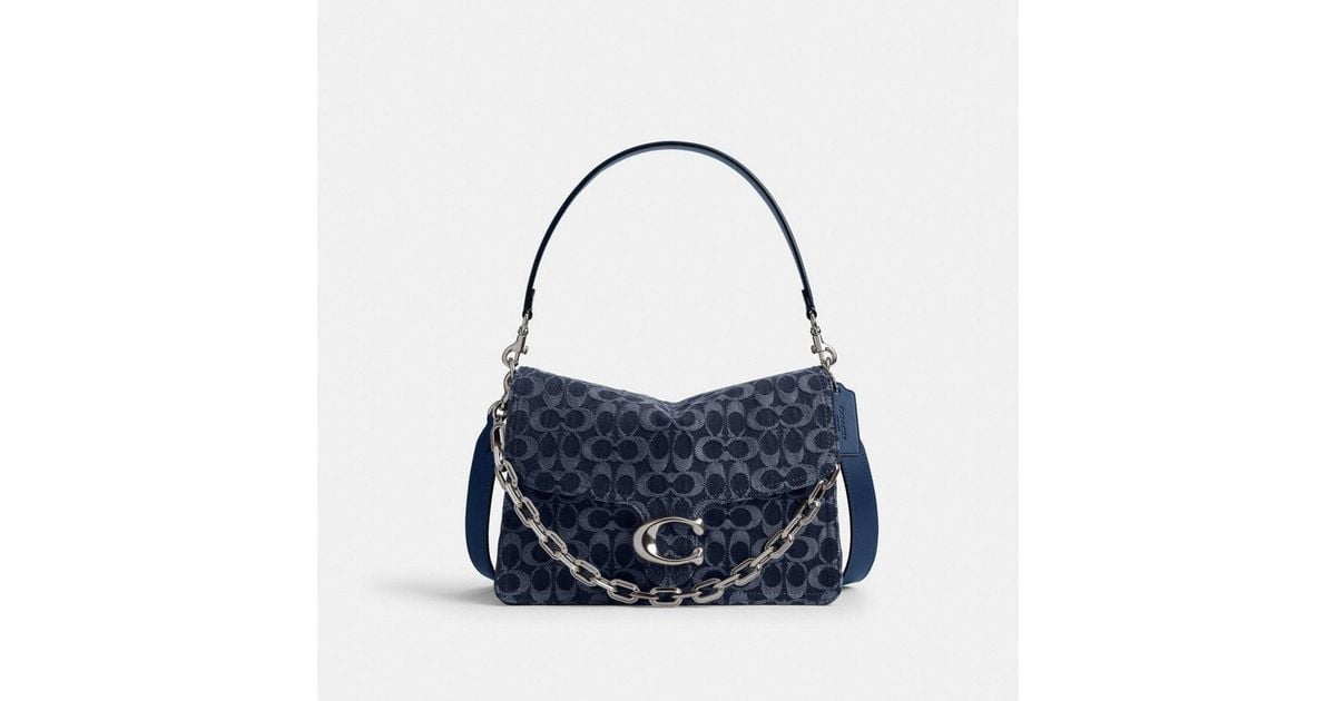 COACH Chain Tabby Shoulder Bag 30 In Signature Denim in Blue | Lyst
