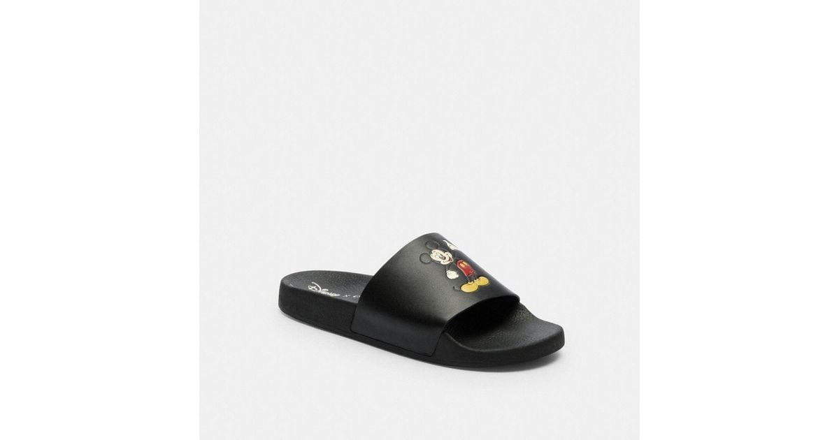 COACH Disney X Slide With Mickey Mouse in Black for Men | Lyst